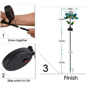 Accents | Solar Metal Flower Stake Lights Decor Garden Stakes Garden ...